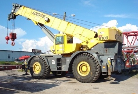 Grove RT9100 Cranes Mobile Specs and Dimensions - VeriTread
