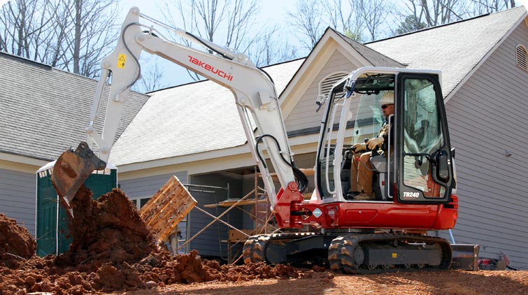 Takeuchi TB240 Mini Excavator Specs and Dimensions - VeriTread
