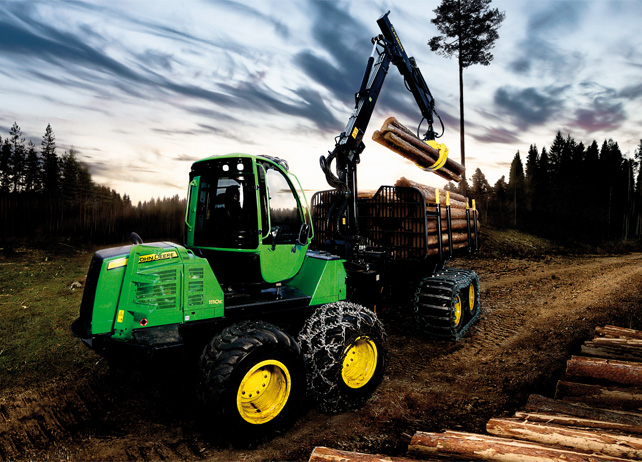 John Deere 1110E Log Loader Specs and Dimensions - VeriTread