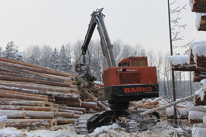 Barko 495MLMAGNUM+CRAWLER Log Loader Specs and Dimensions - VeriTread