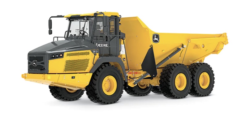 John Deere 310P Articulated Dump Truck Specs and Dimensions - VeriTread