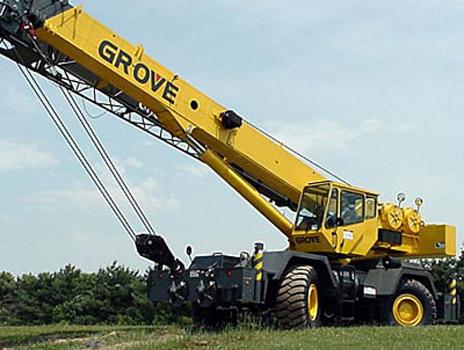 Grove RT755 Cranes Mobile Specs and Dimensions - VeriTread