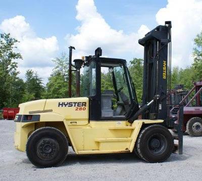 Hyster 280XL Forklifts Cushion Tire Specs and Dimensions - VeriTread