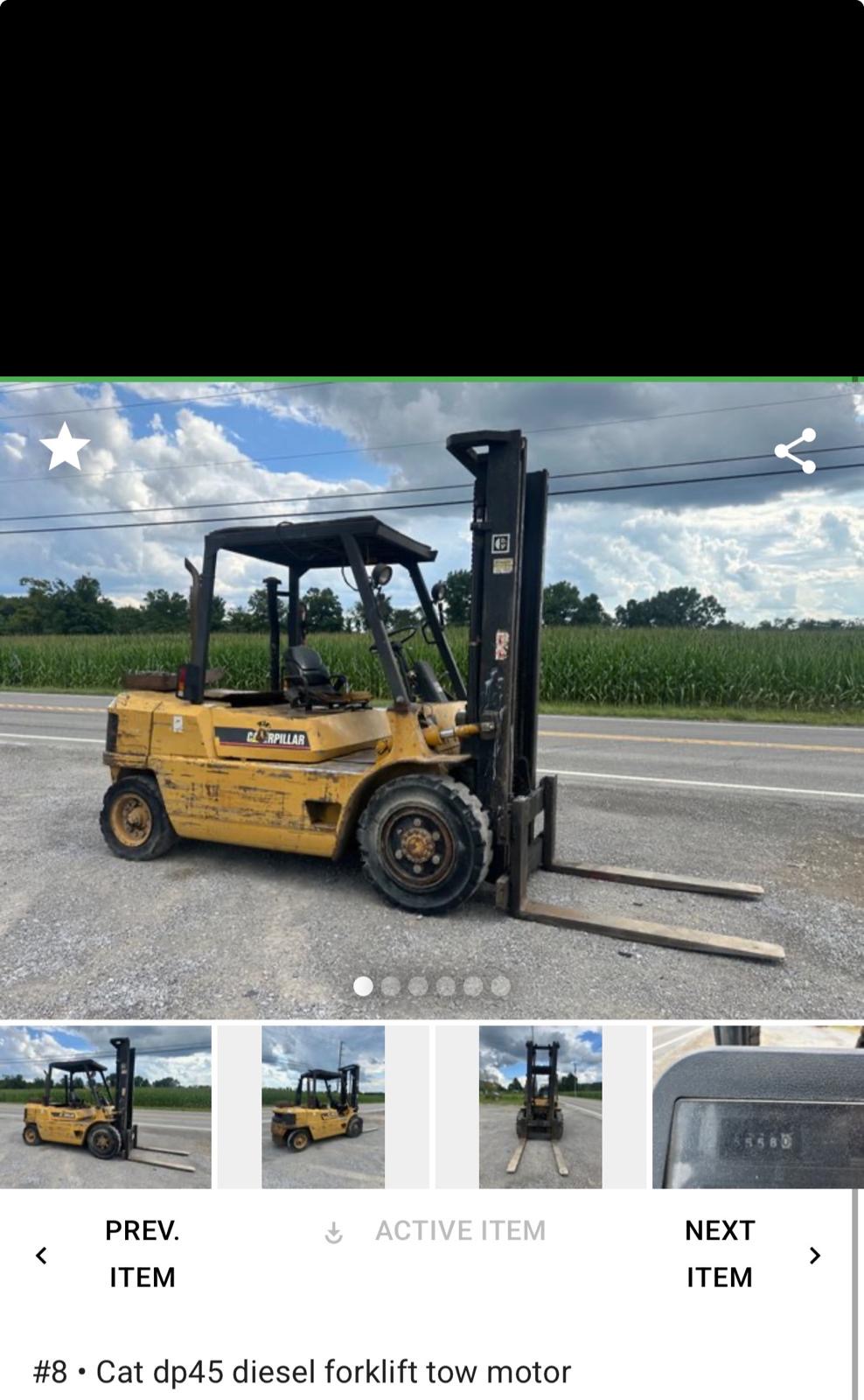 Caterpillar DP45 Forklifts - Pneumatic Tire transport quote to Mission ...