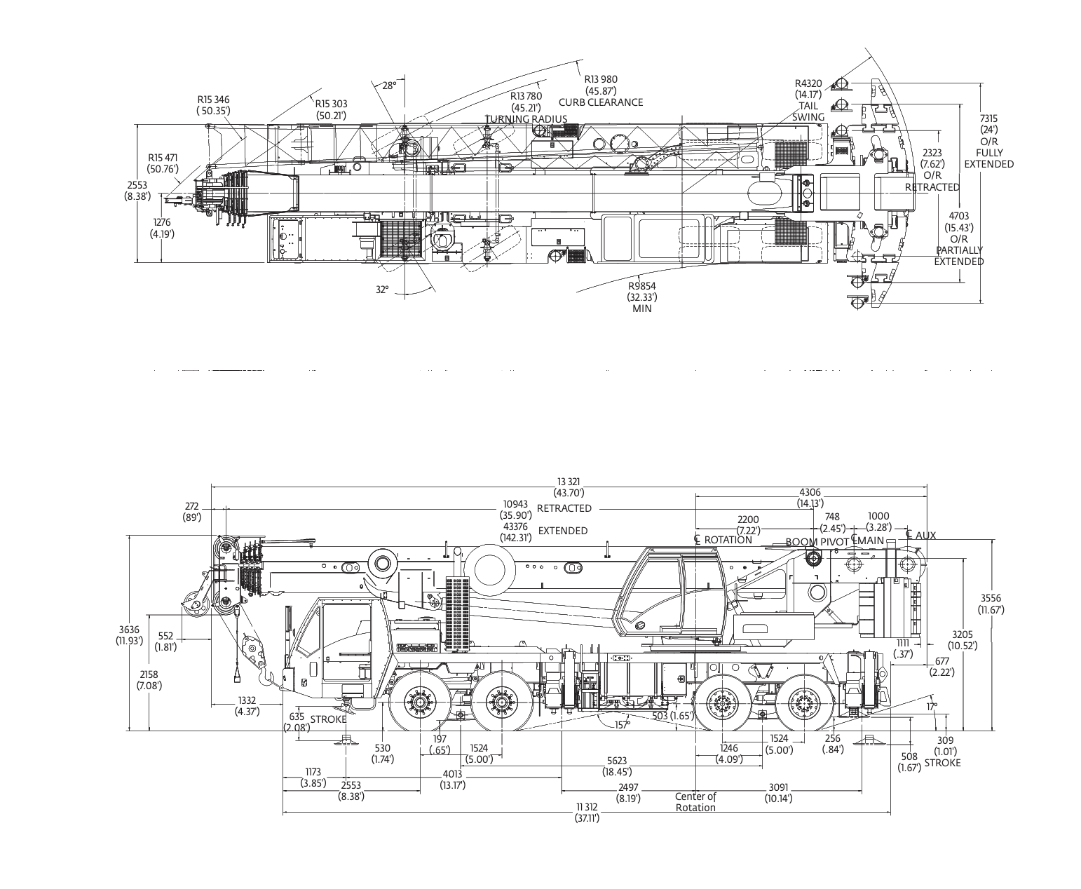 Grove TMS9000E Cranes - Mobile transport quote to Cayce, SC. VeriTread ...