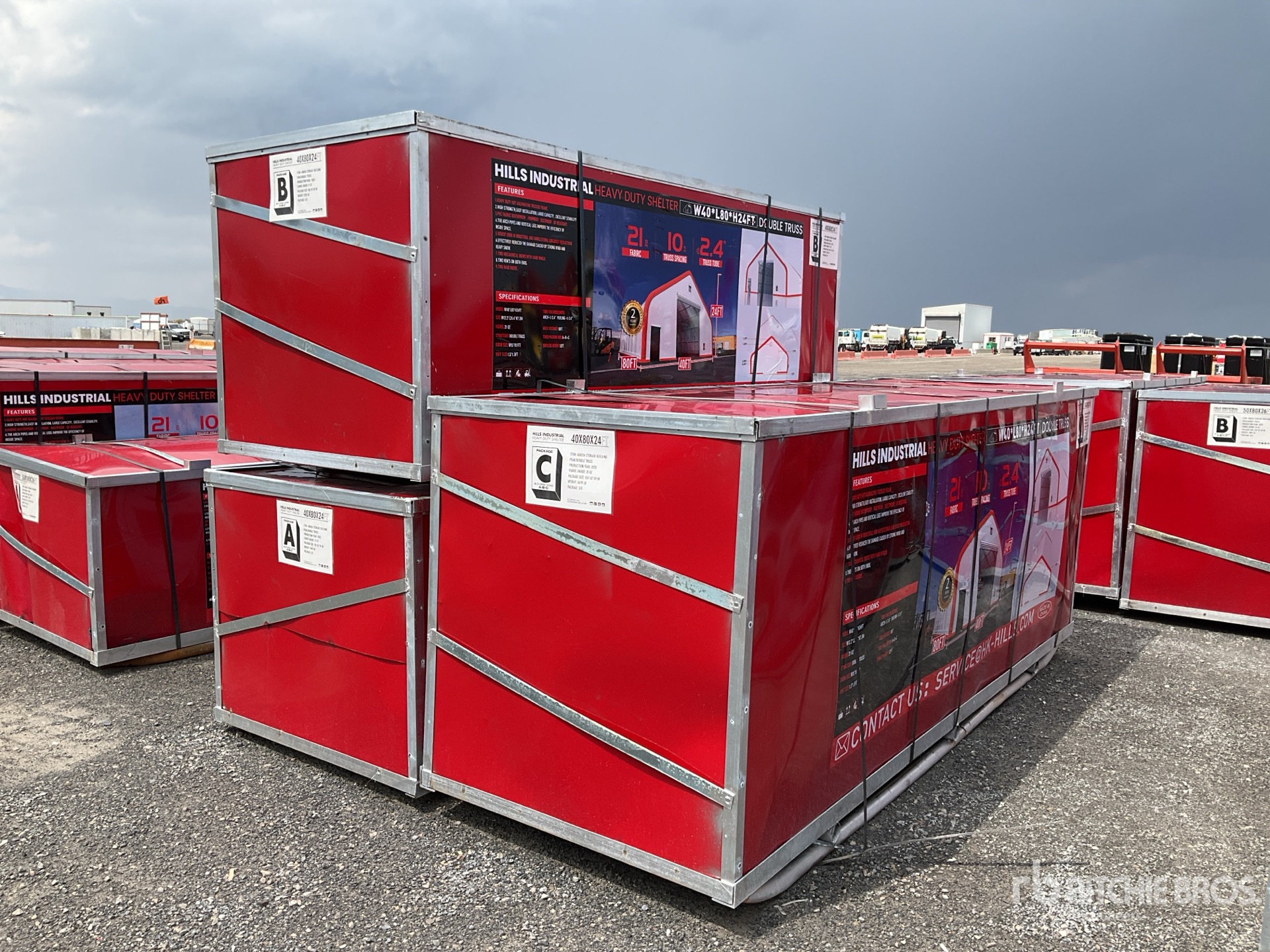 HIlls Industrial 804024 40 ft x 80 ft x 24 ft Storage Building General ...