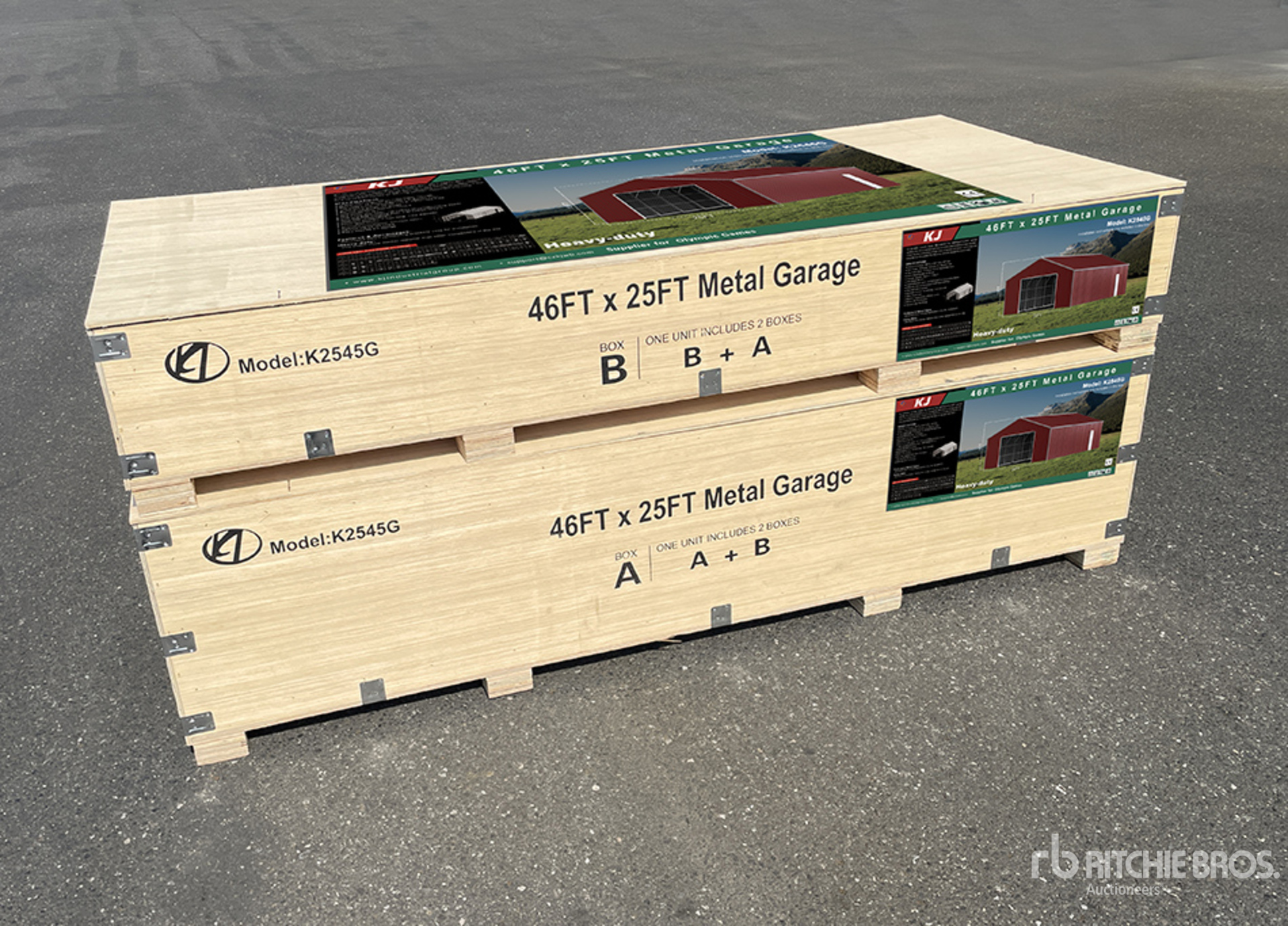 KJ K2545G Garage Metal Storage Building General Freight transport quote ...