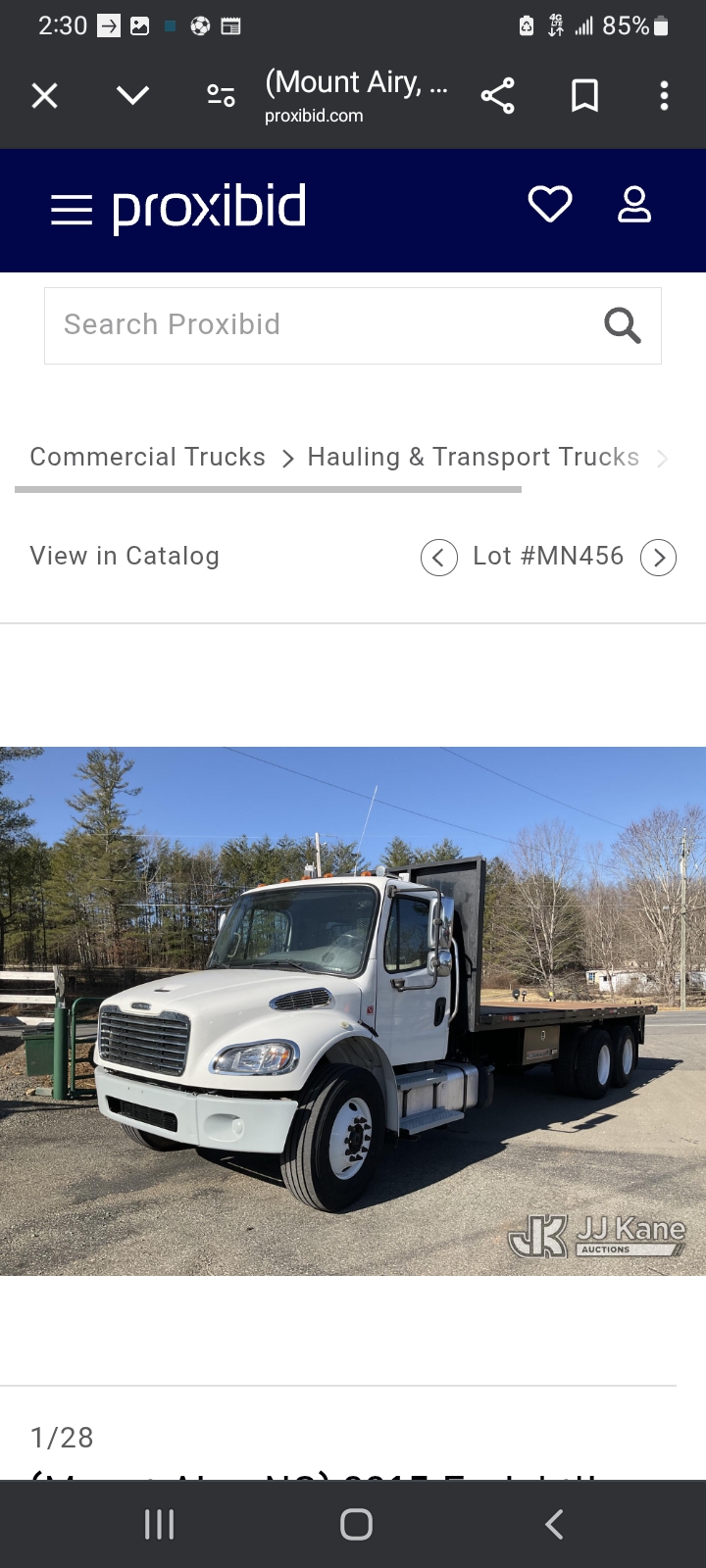 2015 Freightliner M2106 Flatbed General Freight transport quote to ...