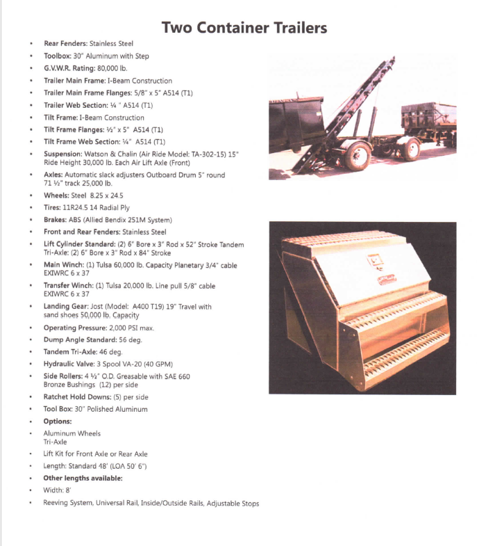 Dragon Roll-Off Container Containers transport quote to Vineland, NJ ...
