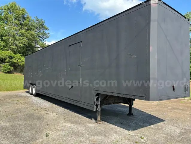 EMPTY 53" MAYFLOWER MOVING DROP DECK VAN BODY TRAILER General Freight ...