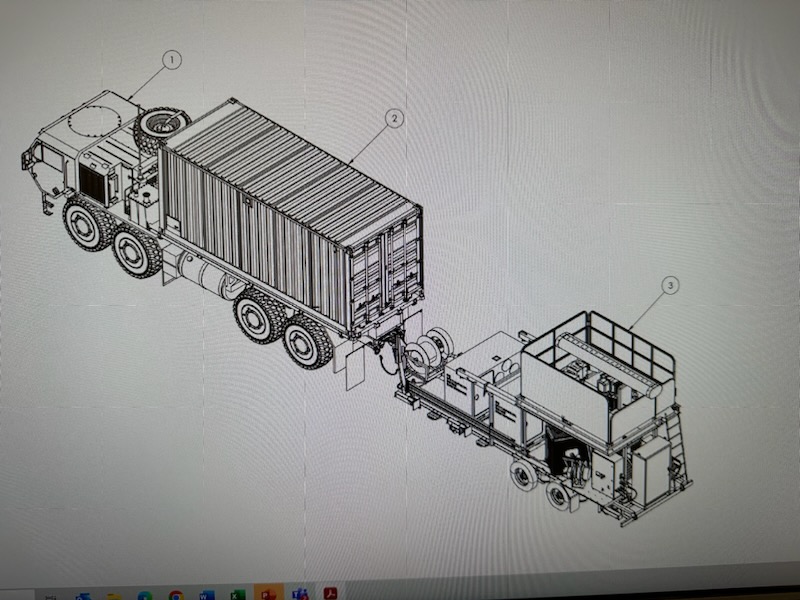Large military vehicle, ISO container, and trailer General Freight ...