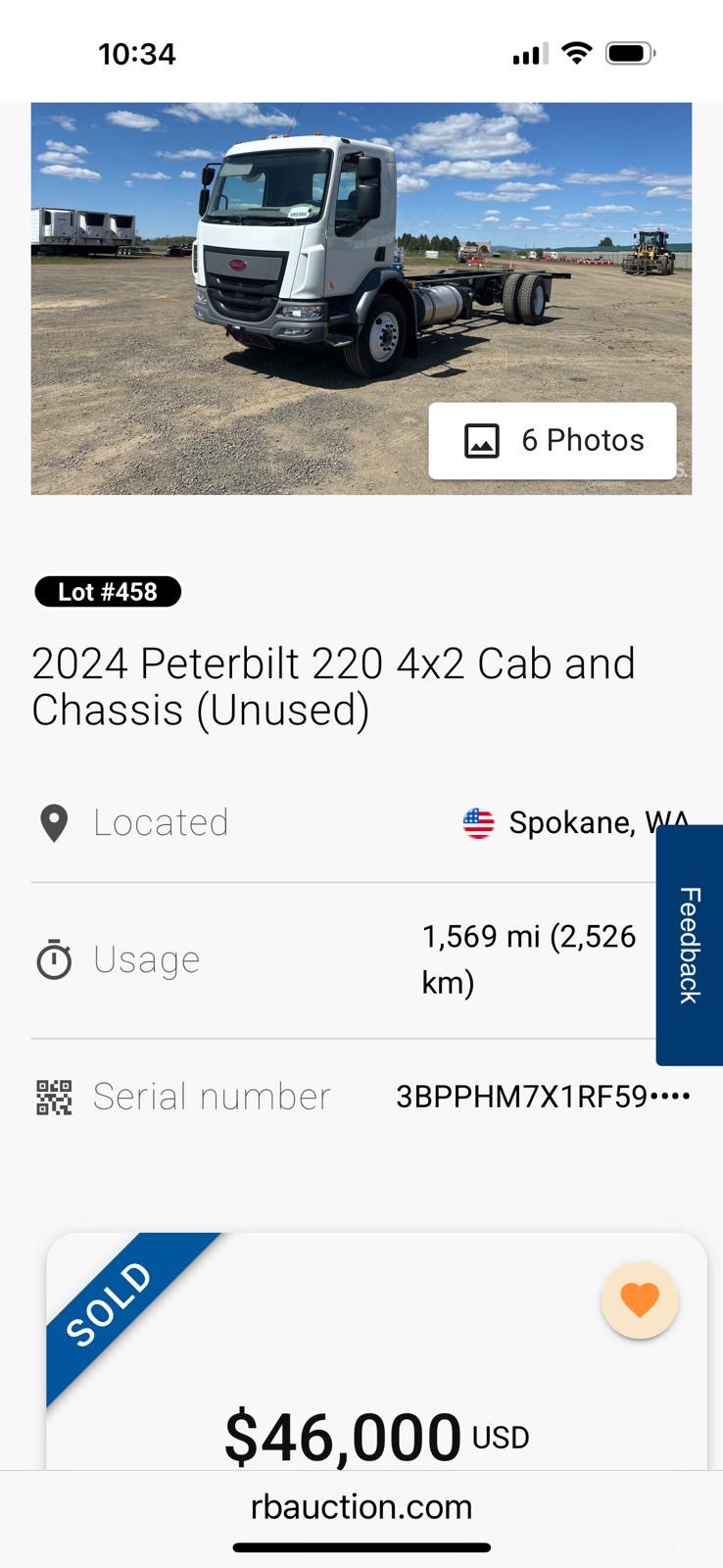Peterbuilt 220 General Freight transport quote to Sherwood Park, AB ...