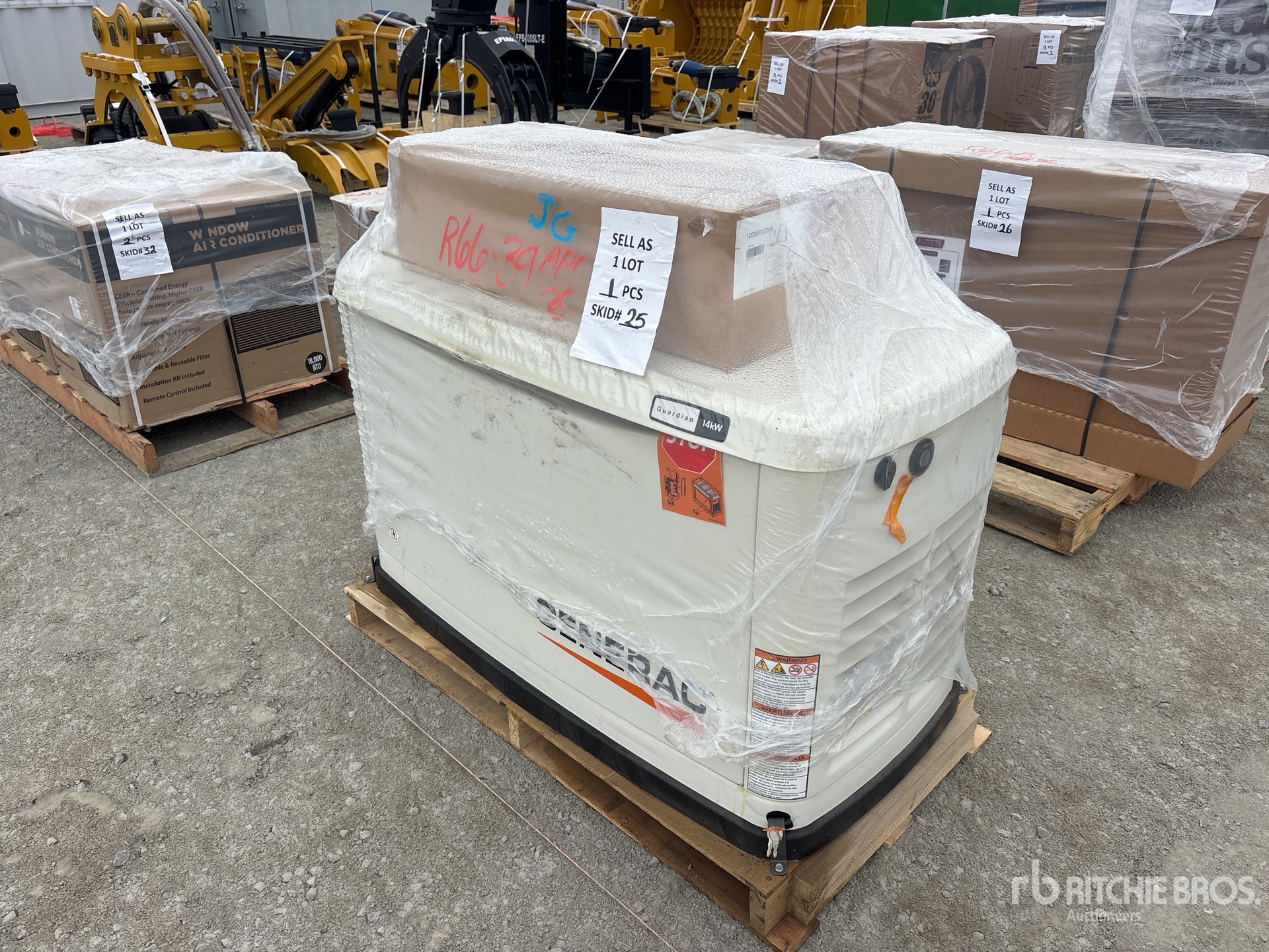 Generac 14 kW Skid-Mounted Stand-By Generator Set (Unused) General ...