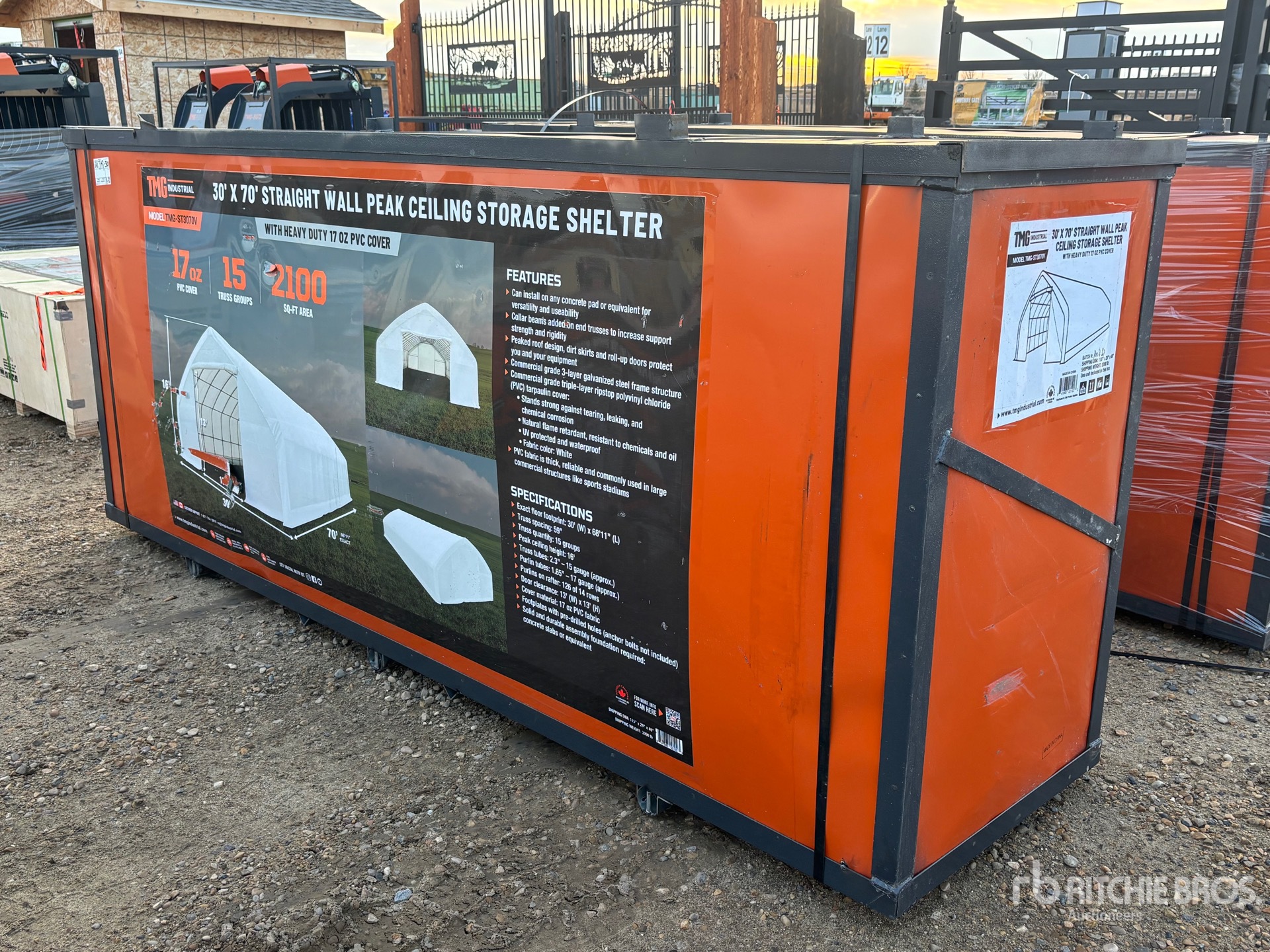 TMG ST3070V 30 ft x 70 ft Storage Building General Freight transport ...