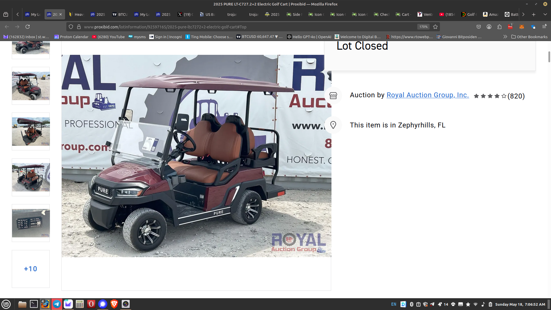 PURE LT-C727.2+2 PURE LT-C727.2+2 Golf Carts transport quote to ...