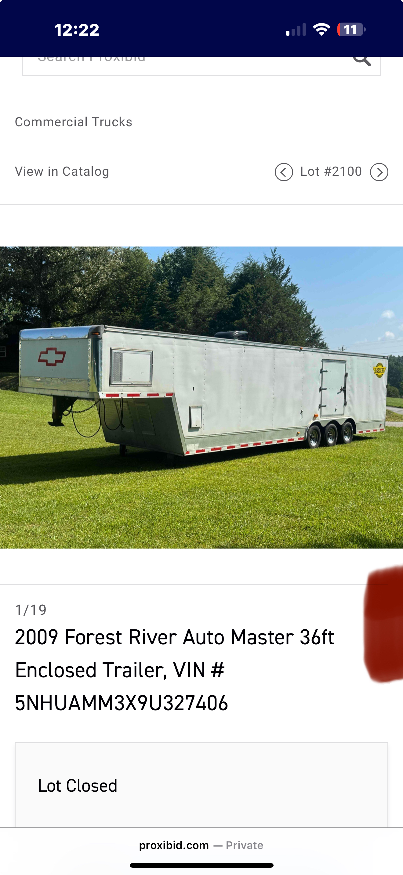 Forest river Auto Master 36’ enclosed trailer With gooseneck General ...