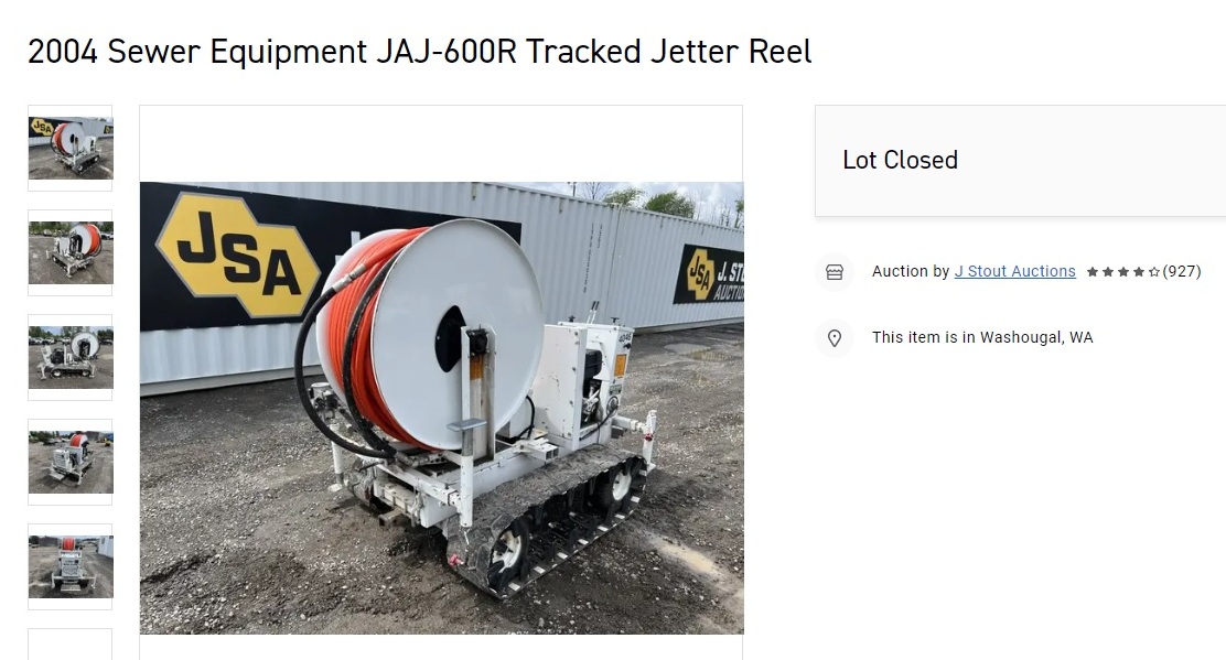 Sewer Equipment JAJ-600R General Freight transport quote to Winnie, TX ...