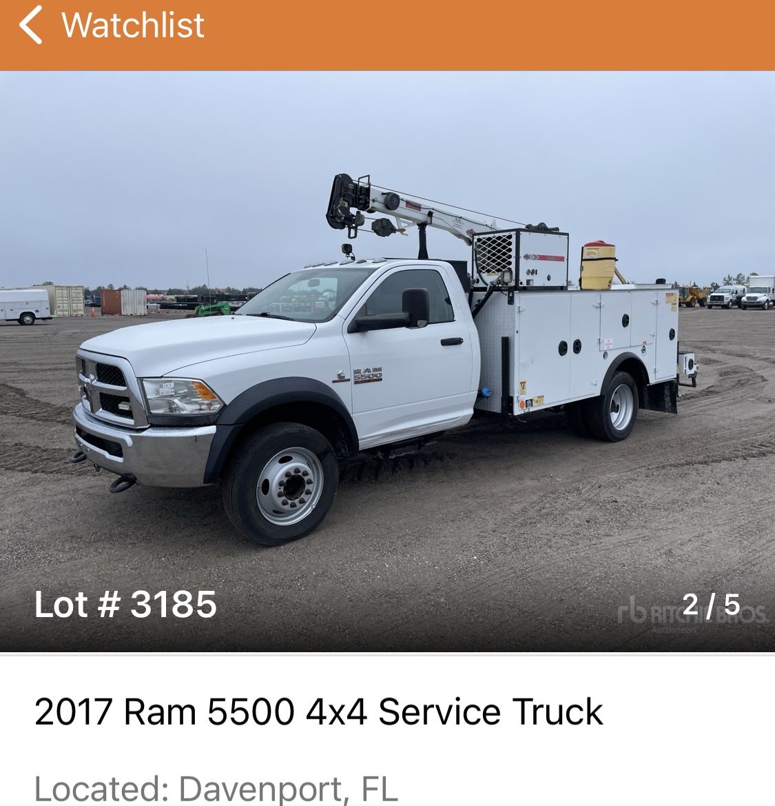 RAM 5500 Heavy Duty 4x4 Trucks - Utility transport quote to Lehigh Acres, FL. VeriTread Load 1391328